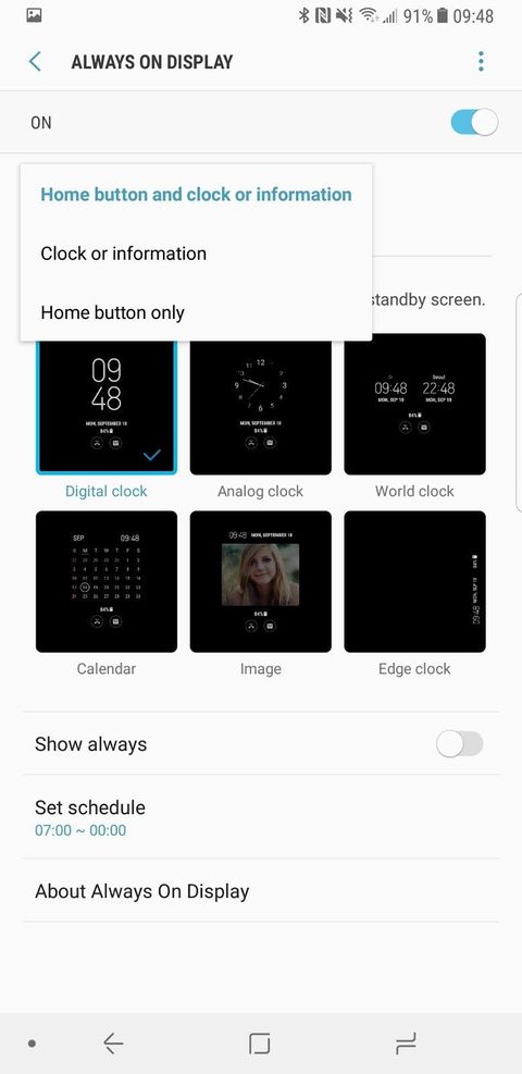 How to customize Always On Display on the Samsung Galaxy Note 8 ...