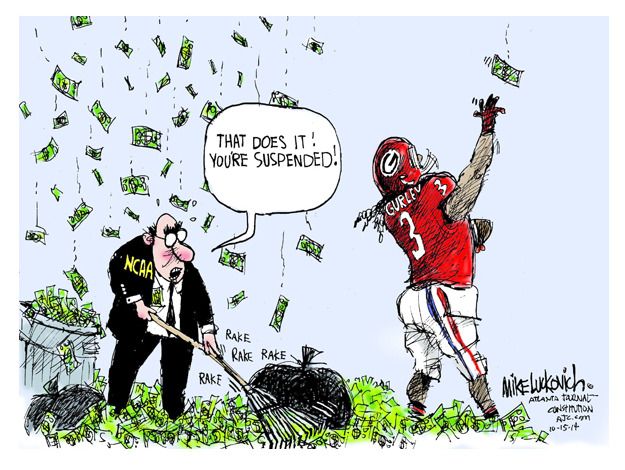 Editorial cartoon NCAA college athletes sports | The Week