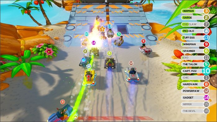 Space Dust Racers is a couch combat racer inspired by Micro Machines ...
