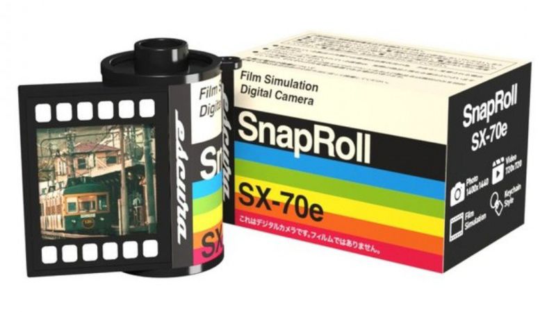 These lifesize 35mm rolls of film are actually digital compact cameras ...