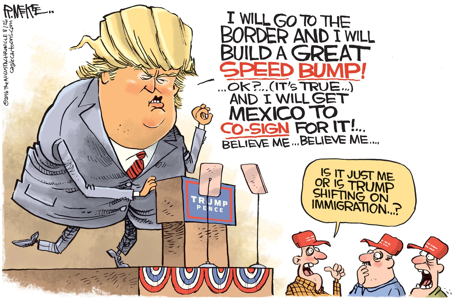 Political cartoon U.S. 2016 election Donald Trump immigration | The Week