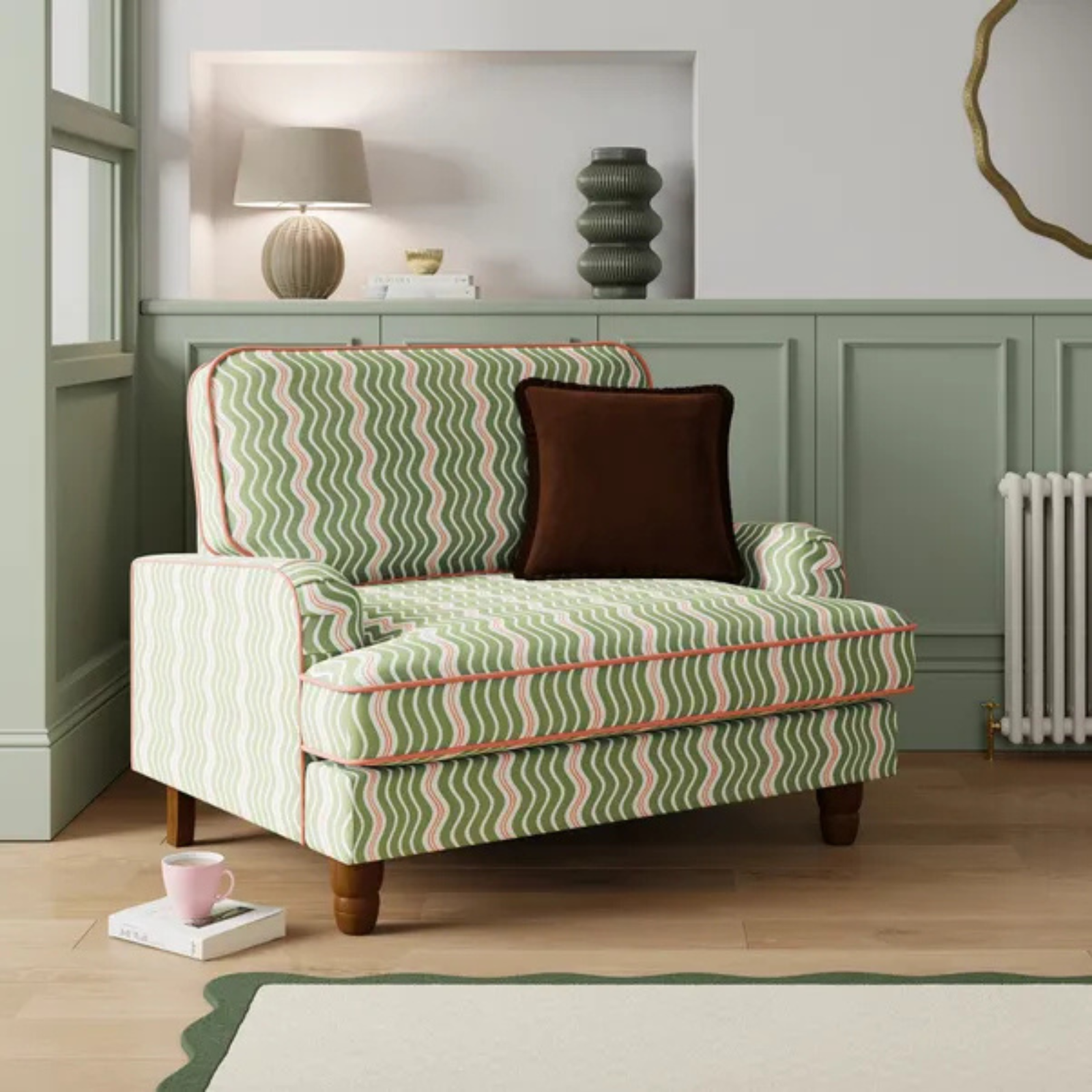 Dunelm has given its cult snuggle chair a new stripey look | Ideal Home