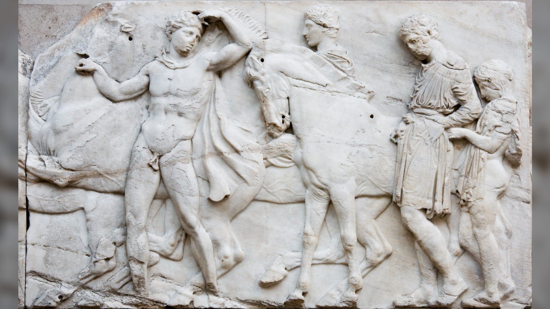 Hidden colors and intricate patterns discovered on the 2,500-year-old Parthenon Marbles from ...