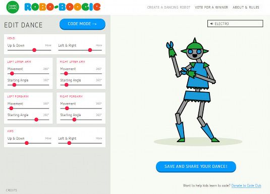 Code Club gives kids the chance to design a dancing robot | Creative Bloq