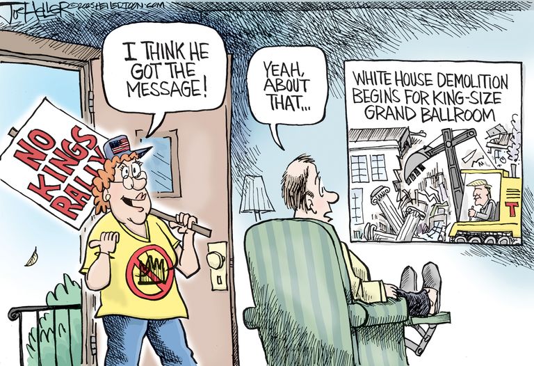 Political cartoons: The No Kings rally and Kristi Noem vs. frogs | The Week