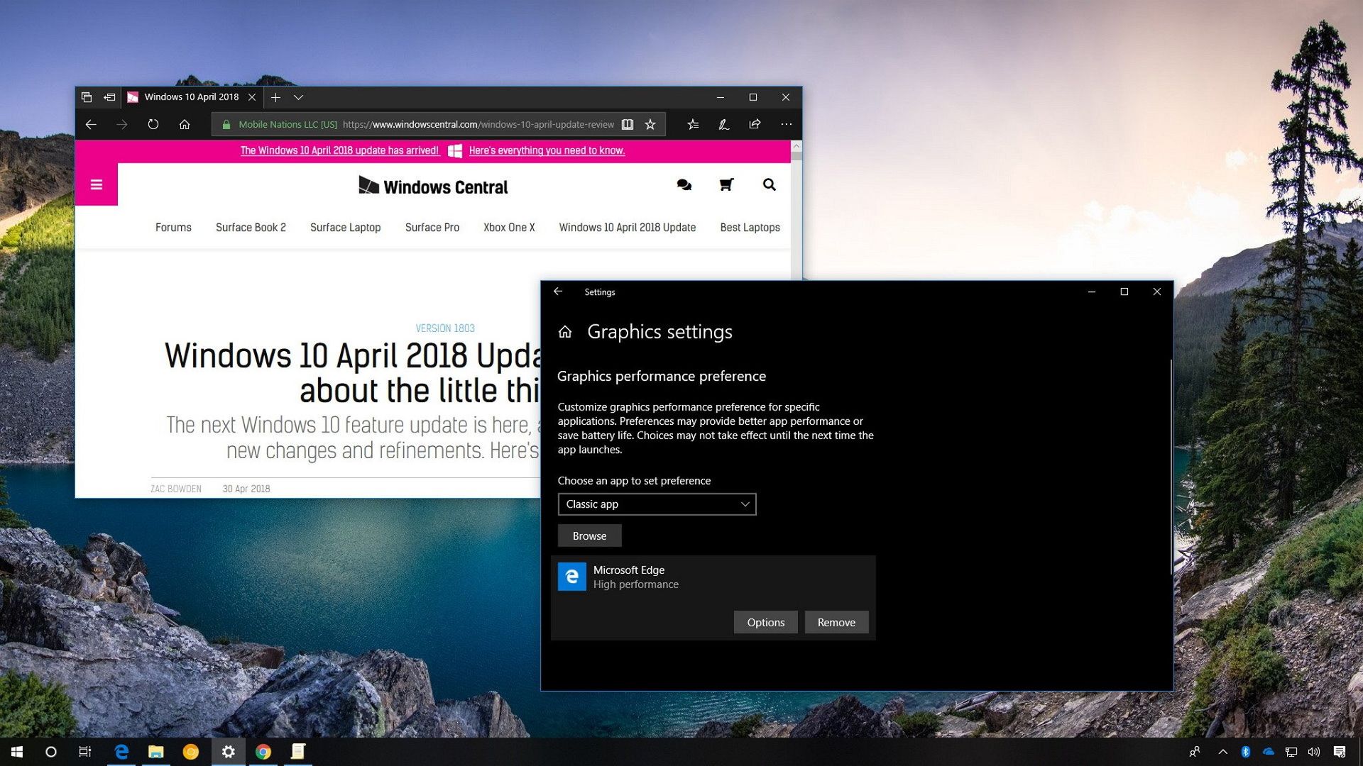 How to force Microsoft Edge to use the best GPU on Windows 10 | Windows ...