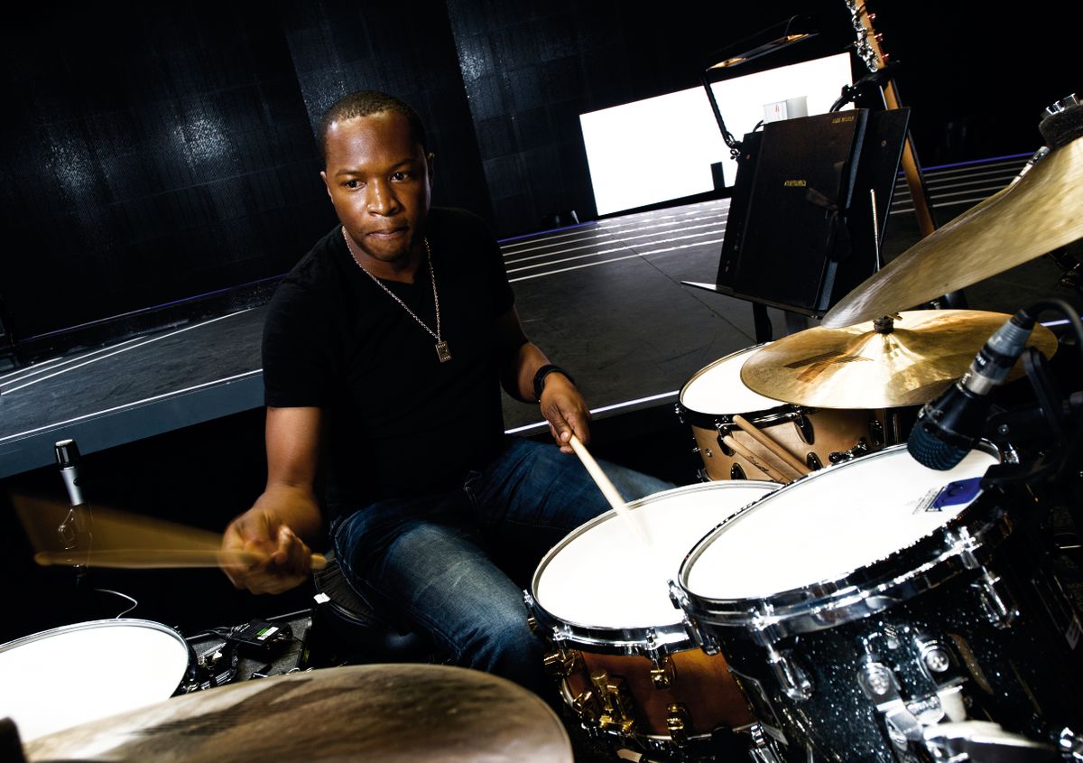 Mark Mclean and Lea Mullen's George Michael drum and percussion setup ...