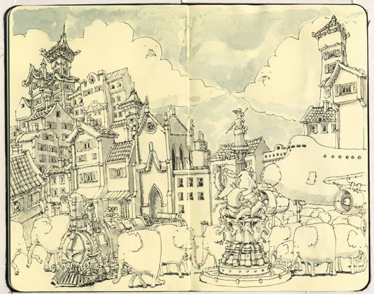 Dip into the sketchbook of Mattias Adolfsson | Creative Bloq