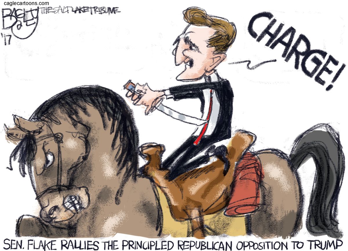 Political cartoon U.S. GOP Flake resignation | The Week