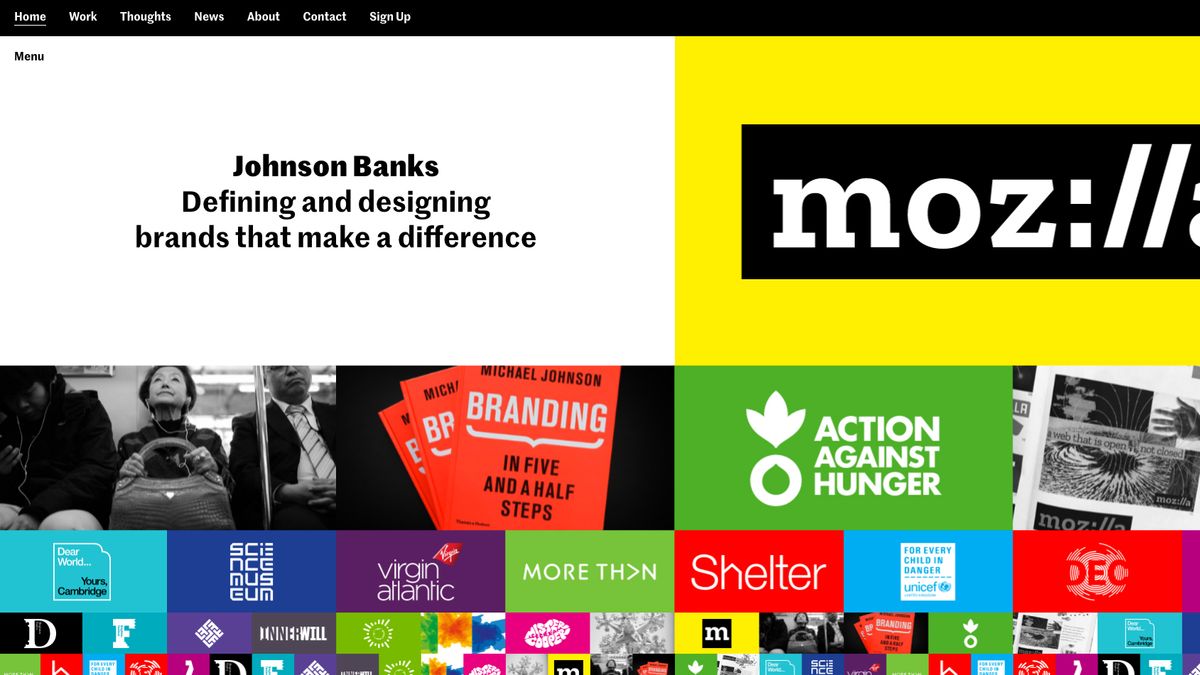 johnson banks' new website is a side-scrolling splendour | Creative Bloq