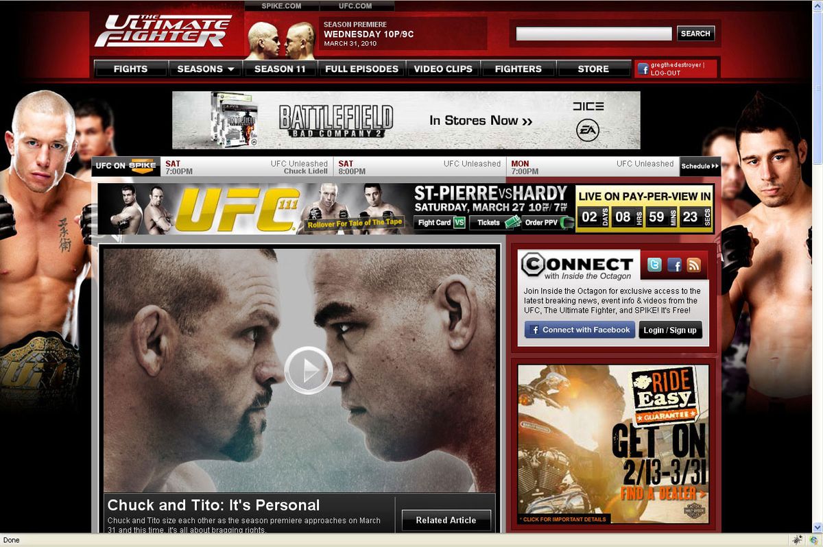 Spike, UFC Pin Down New 'Ultimate Fighter' Web Site | Next TV ...