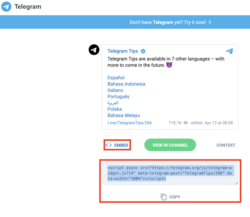 How to create Telegram widgets that you can share anywhere | Android ...