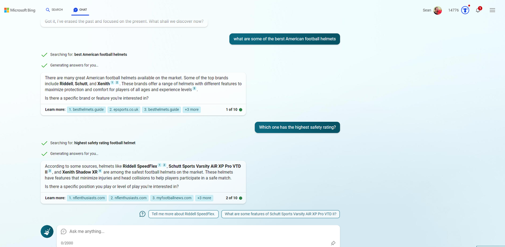 Bing Chat limits have been raised to 10 chats per session (120 per day ...