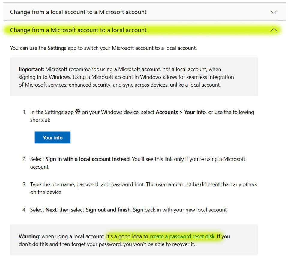Microsoft’s official guide to switching from a Microsoft Account to a ...