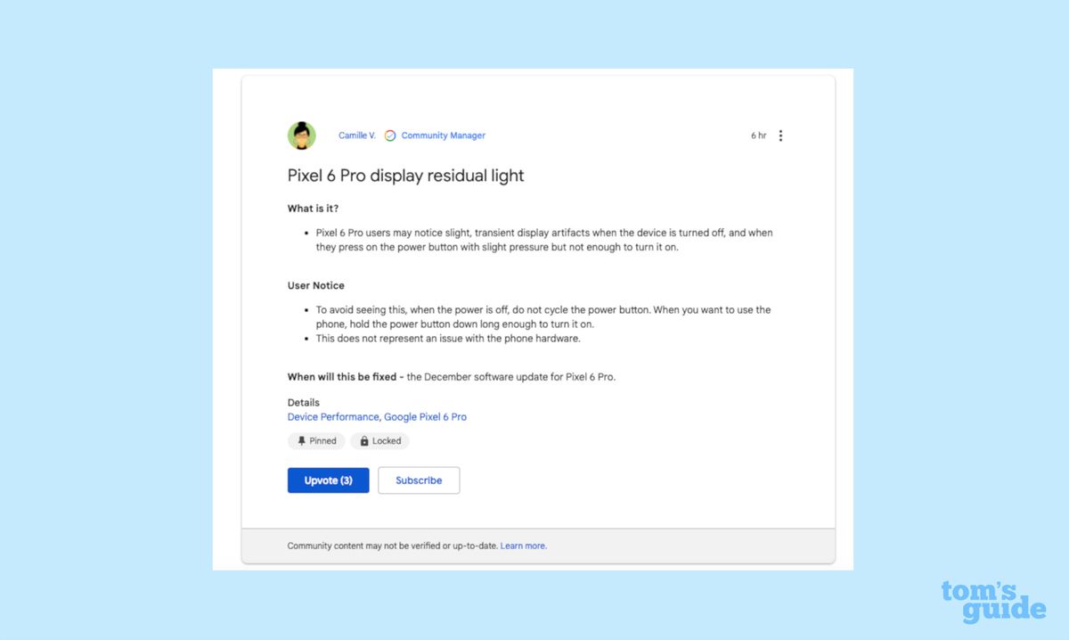 Google Pixel 6 Pro screen defects will get a fix — but not just yet ...
