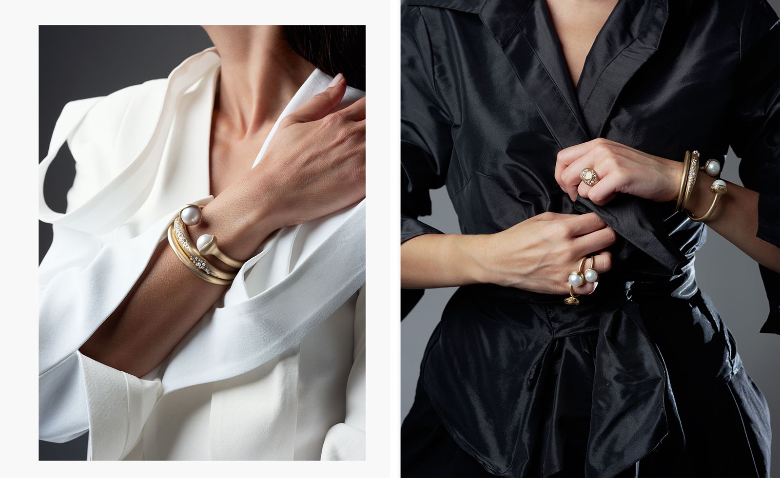 Nada Ghazal's textured gold jewellery brings a pop to pearls | Wallpaper*