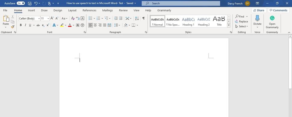 How to use speech to text in Microsoft Word | TechRadar
