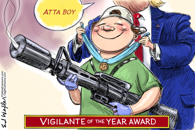 Political Cartoon U.S. Trump Portland protest shooter | The Week