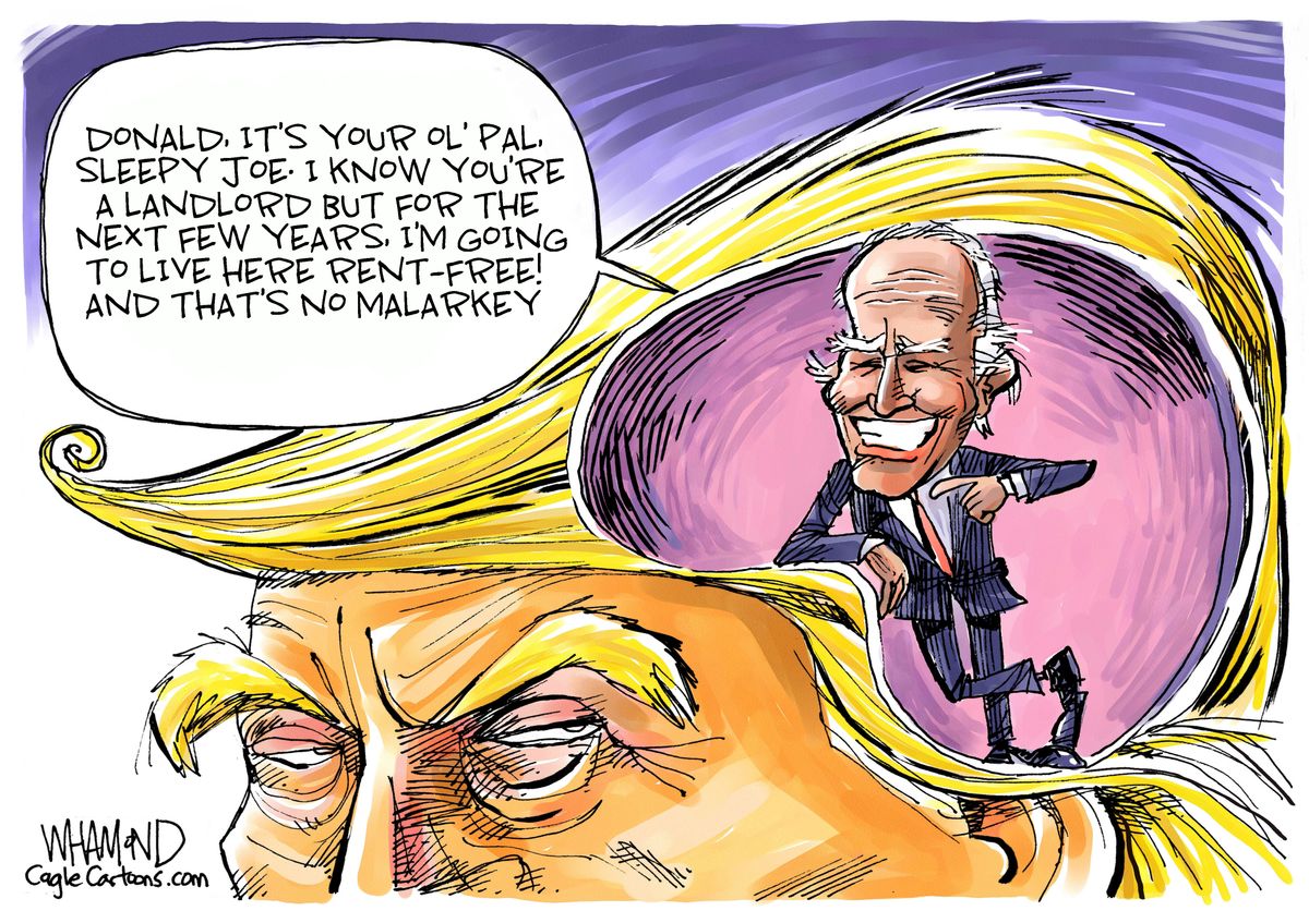 Political Cartoon U.S. Trump Joe Biden democratic primary presidential ...