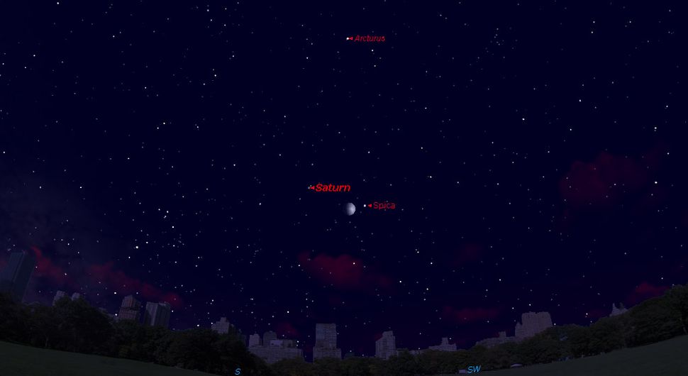 Saturn Forms Cosmic Triangle with Bright Stars | Space