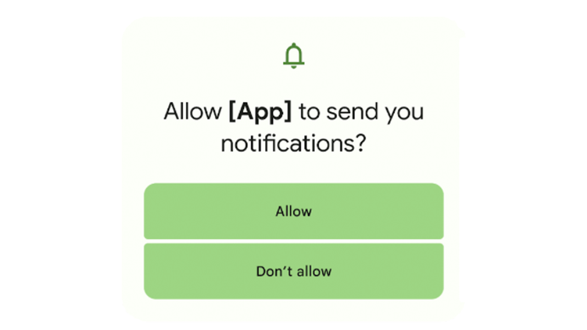 Finally, Android 13 will ask your permission to show notifications ...