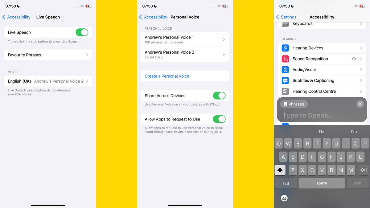How to use Personal Voice in iOS 17 — create a voice assistant with ...