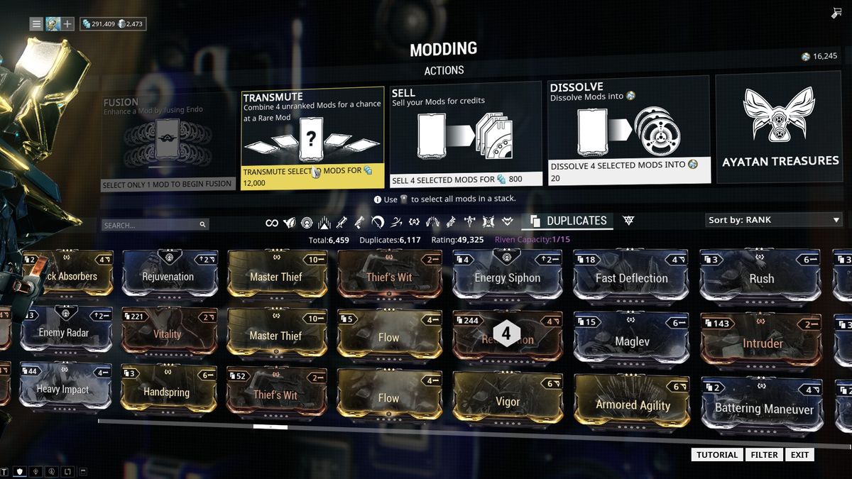 Warframe Mods: Fusion and Transmutation - Warframe Mods Guide - Page 4 ...