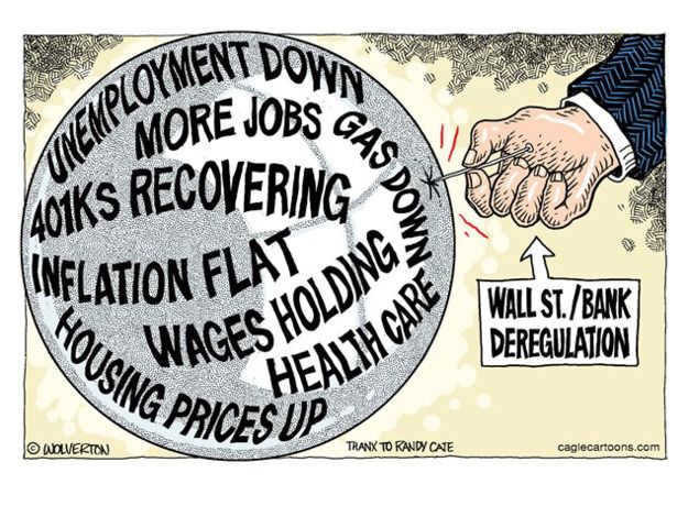 Editorial cartoon banks deregulation Wall Street | The Week
