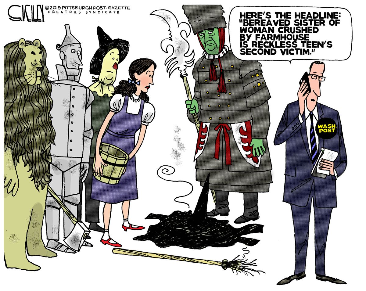Editorial Cartoon U.S. Wizard Of Oz Washington Post Headline | The Week