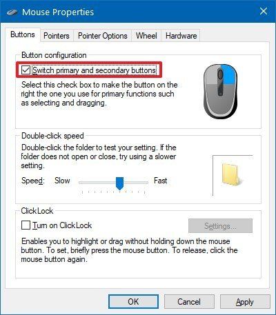 How to configure a mouse for left-handed people on Windows 10 | Windows ...