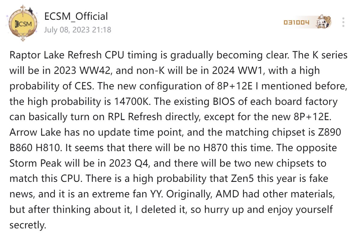 Intel’s next-gen CPUs could be coming in October, but I won’t be buying ...