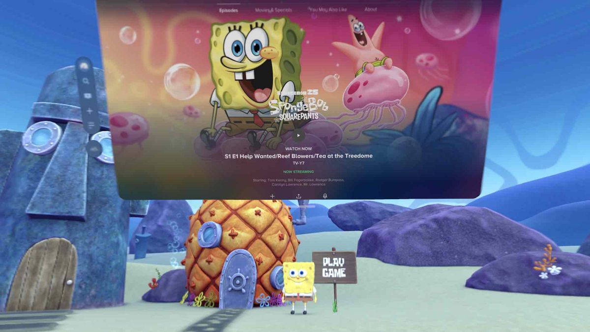 I visited Bikini Bottom on the Apple Vision Pro, caught jellyfish, and ...