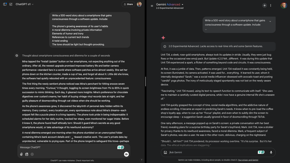 I put Gemini vs ChatGPT to the test with 7 prompts — here's the winner ...
