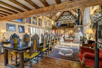 A spectacularly converted 15th century watermill with original beams ...