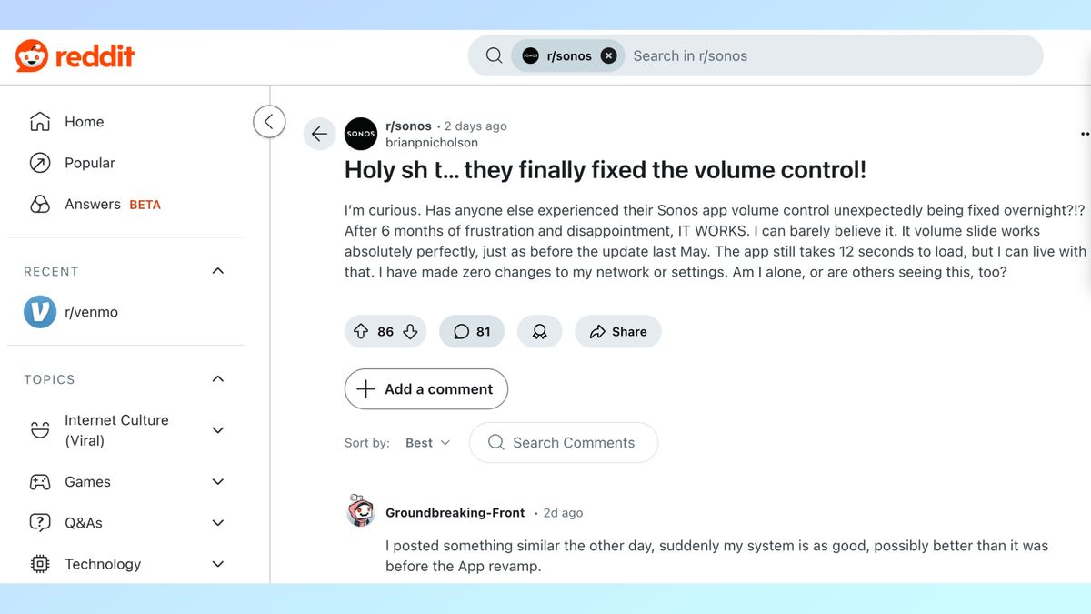 Finally! New Sonos app update just fixed this huge headache | Tom's Guide