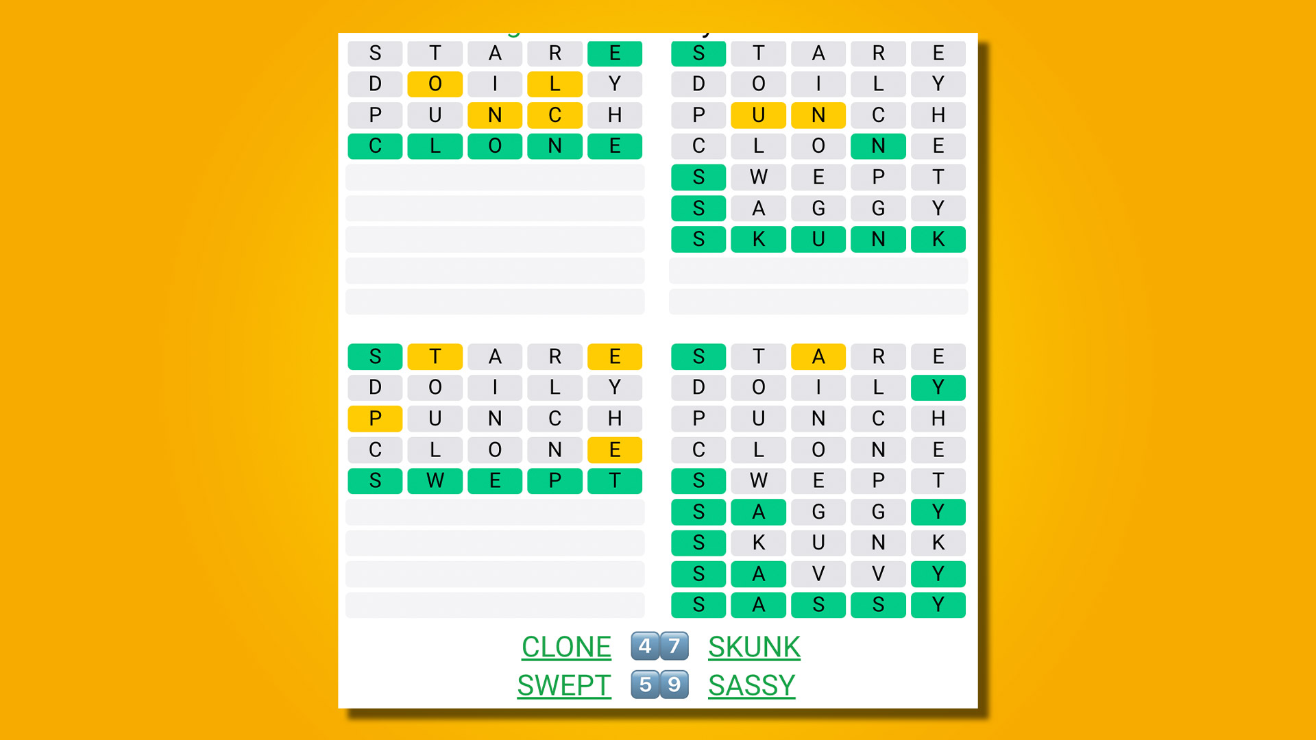 Quordle Today Hints And Answers For Sunday May 14 game 475