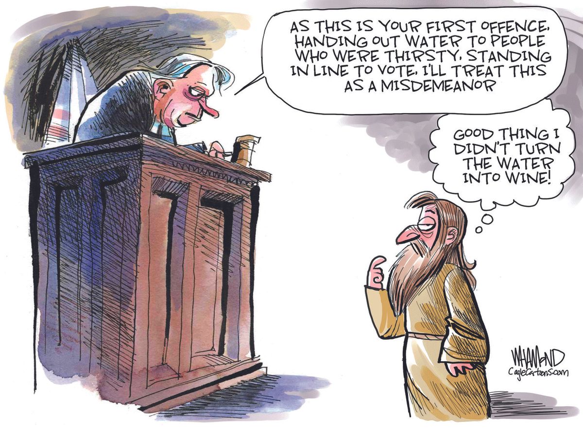 Political Cartoon U.S. jesus voting rights georgia | The Week