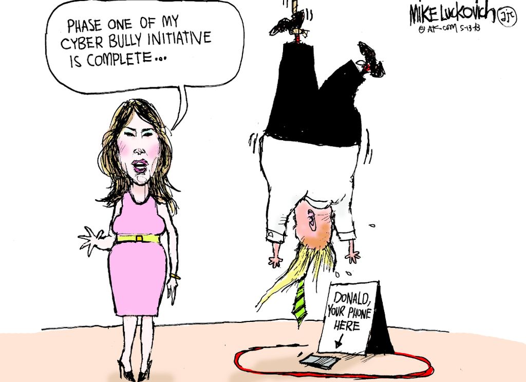 Political cartoon U.S. Melania Trump Be Best cyberbullying Trump tweets ...