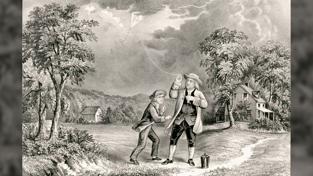 Did Benjamin Franklin really discover electricity with a kite and key ...