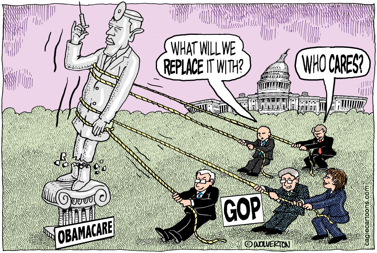 Obama cartoon U.S. Obamacare removal GOP healthcare | The Week