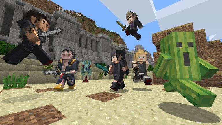 Final Fantasy XV skin pack brings Noctis and friends to Minecraft ...