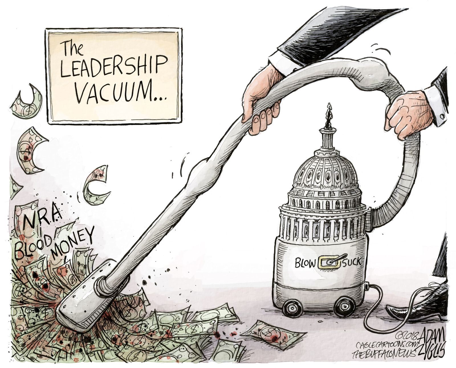 Political cartoon U.S. Congress NRA donations gun control | The Week