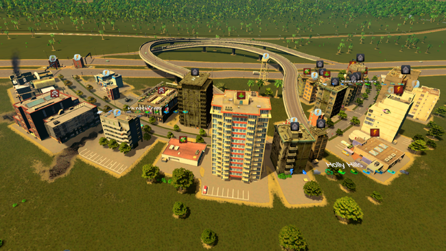 Building an entire city on a highway off-ramp in Cities: Skylines | PC ...