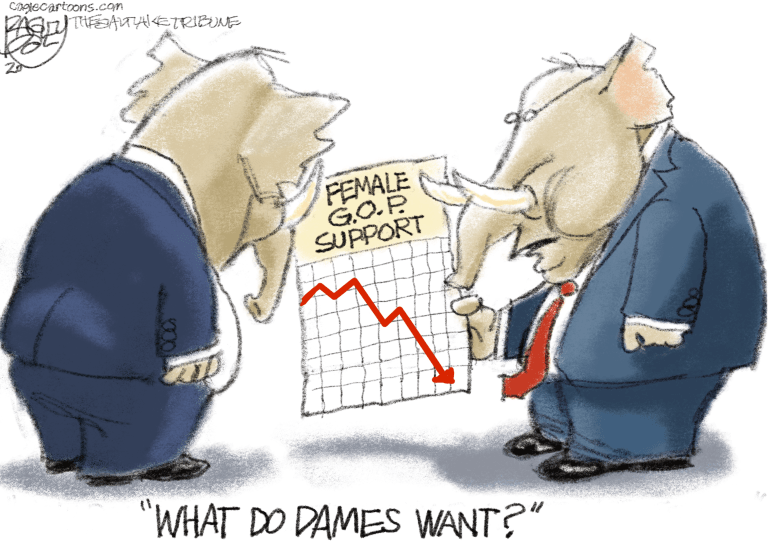 Political Cartoon U.S. GOP female voters | The Week