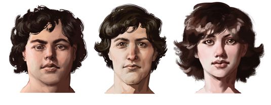 How to paint 3 different people from one reference | Creative Bloq