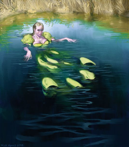 The trick to painting someone half-submerged in water | Creative Bloq