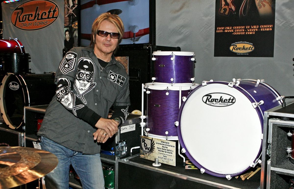 Poison drummer filming Rockett Drum Works TV show | MusicRadar