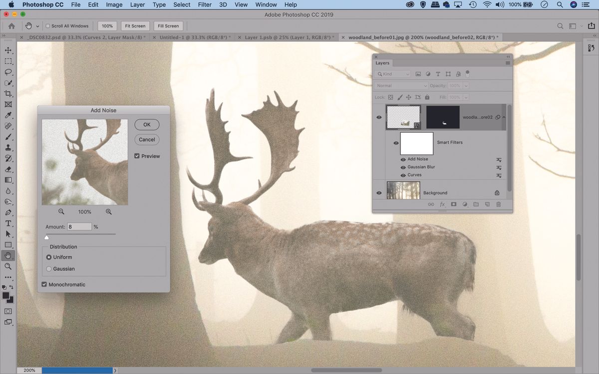 Merge two photos in Photoshop CC to create a landscape with a striking ...