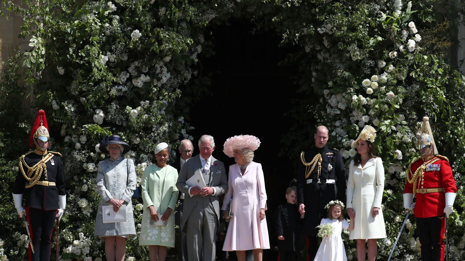 Prince George Waving Grumpily to Prince Harry and Meghan Markle ...