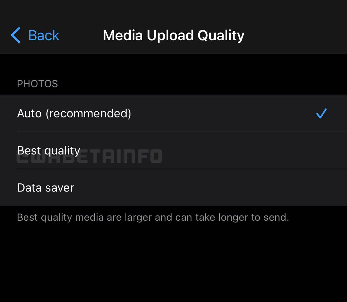 Higher quality image upload options are being tested by WhatsApp | iMore